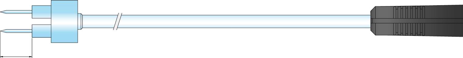 80514 Foundry probe with solide thermocouple pins - Thermo Electra