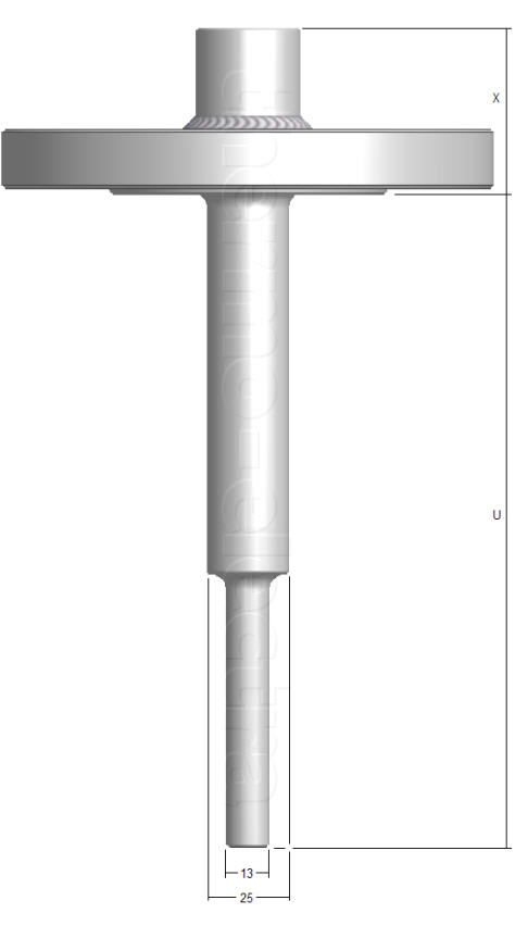 FT 3080 Flanged thermowell - stepped - Thermo Electra