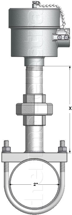 ME 7096 Bracket mounted surface thermocouple - Thermo Electra