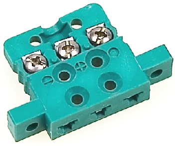 TE1234 Miniatuur 3 pin's paneel met bevestigings gaten - Thermo Electra