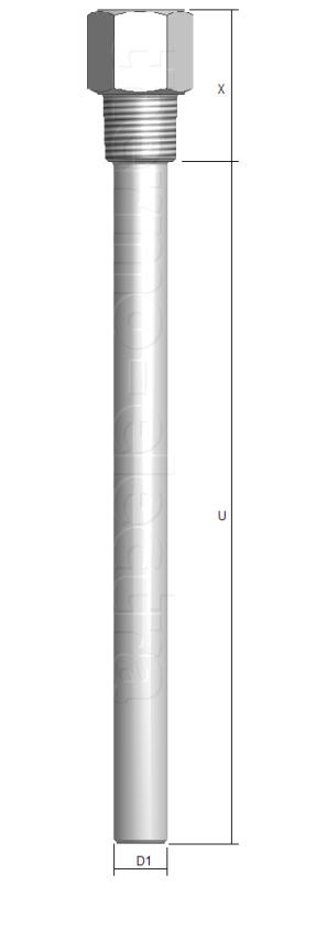 SW 3030 Threaded thermowell - straight - Thermo Electra